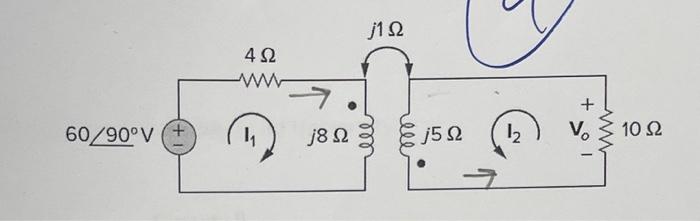 Solved Find i1, i2, and V0 in the circuit given. Use mesh | Chegg.com