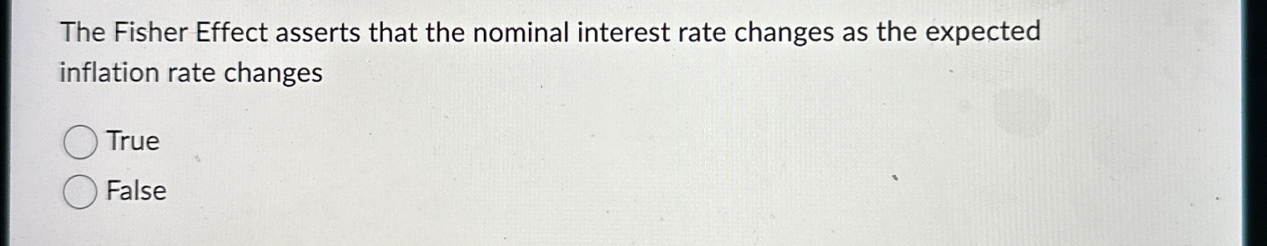 Solved The Fisher Effect asserts that the nominal interest | Chegg.com
