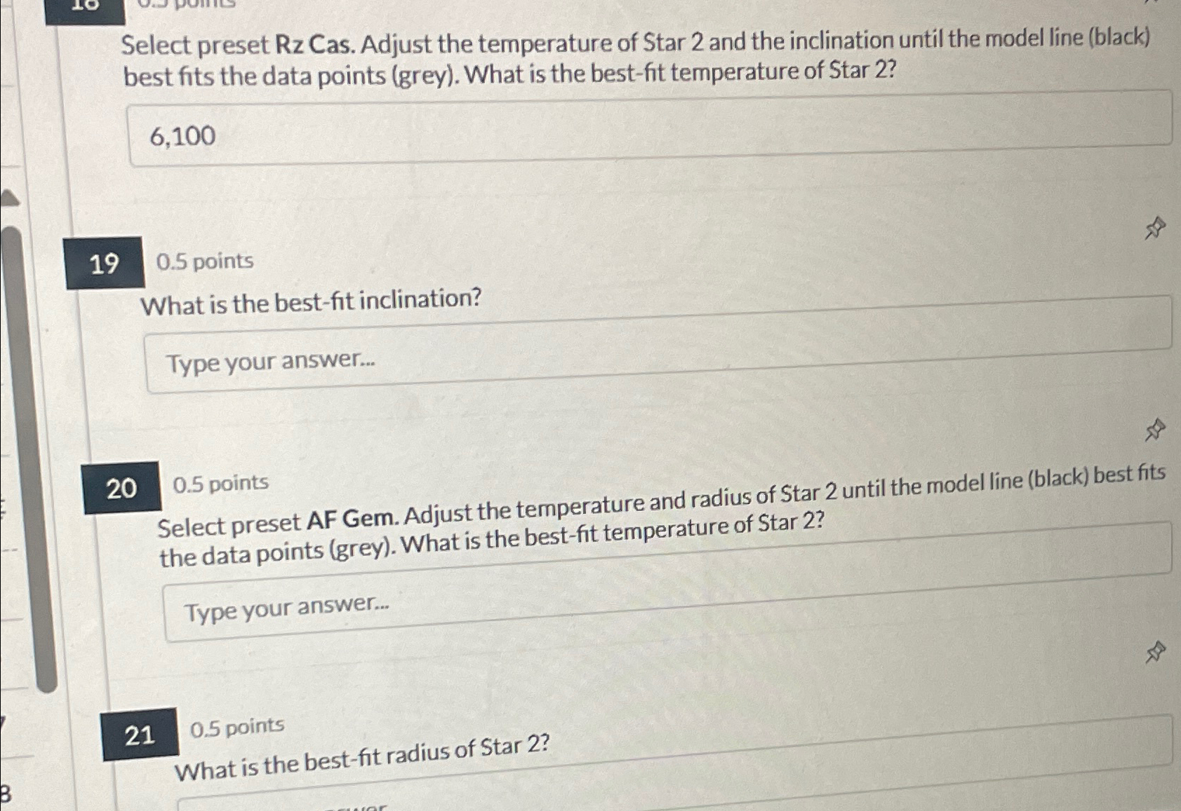 Solved Select preset Rz Cas. Adjust the temperature of Star | Chegg.com