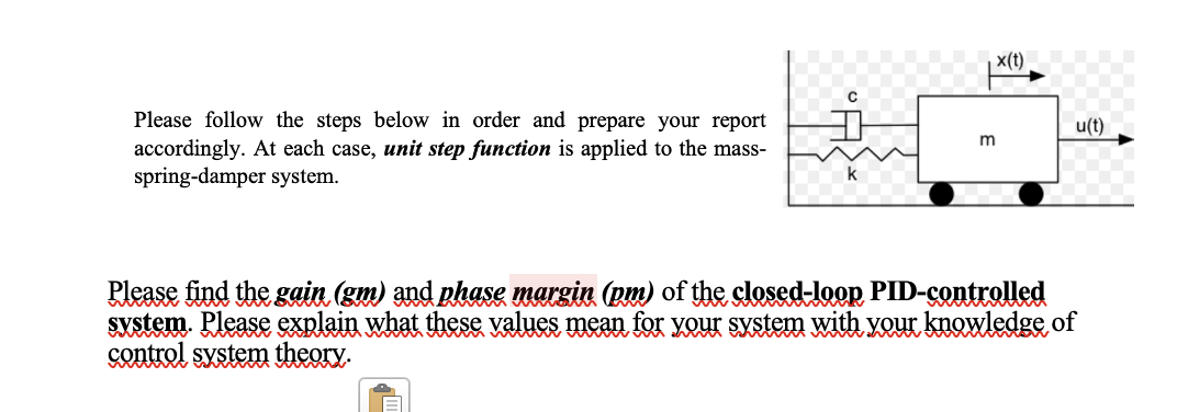 Solved Please find the gain ( gm ) ﻿and phase margin (pm) | Chegg.com