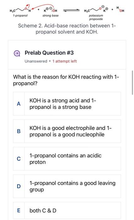 Solved Prelab Question \#1 Unanswered • 1 attempt left Why | Chegg.com