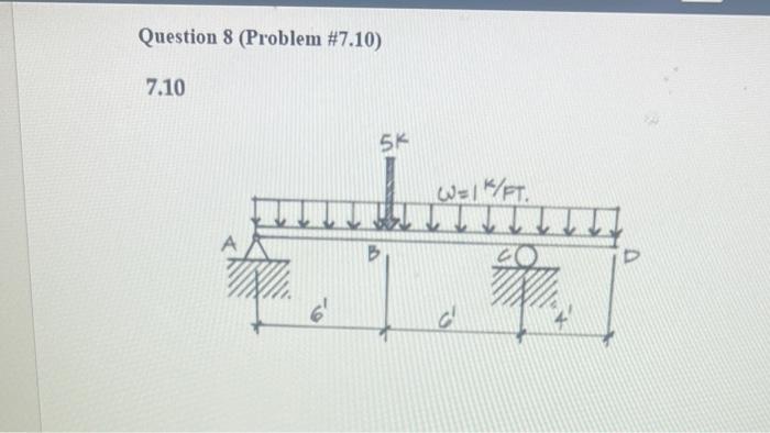 Solved Construct the Shear (V) and Moment (ND) diagrams for | Chegg.com