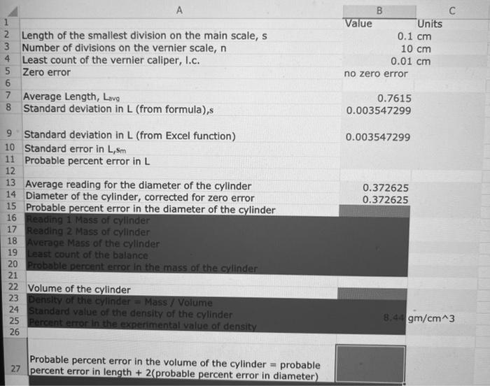 Solved A 2 Length of the smallest division on the main | Chegg.com