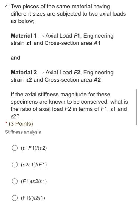 Solved 4. Two pieces of the same material having different | Chegg.com
