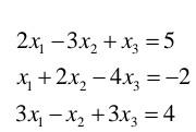 Solved 2x1−3x2+x3=5x1+2x2−4x3=−23x1−x2+3x3=4X=A−1B | Chegg.com