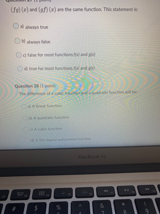 Solved (f9) (a) and (9f) (w) are the same function. This | Chegg.com