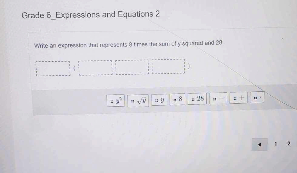 Solved Grade 6_Expressions and Equations 2Write an | Chegg.com