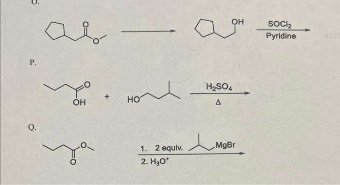 Solved Pyridine SOCl2 P. 1. 2 equiv. | Chegg.com