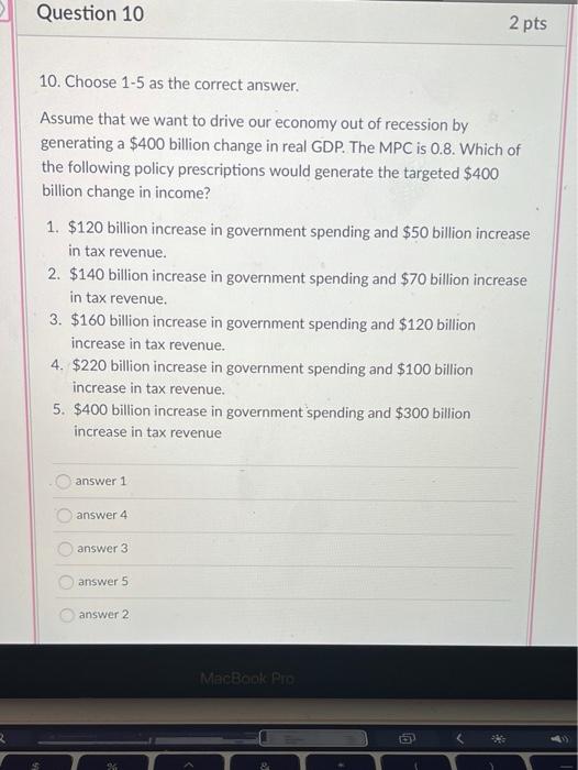 Solved Question 48 5 pts 48. A decrease in unemployment | Chegg.com