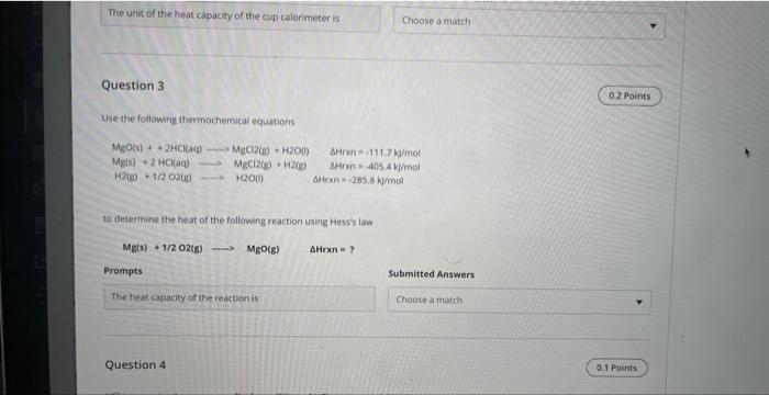 Solved Use the following thermochemical equations Mg( s)+2 | Chegg.com