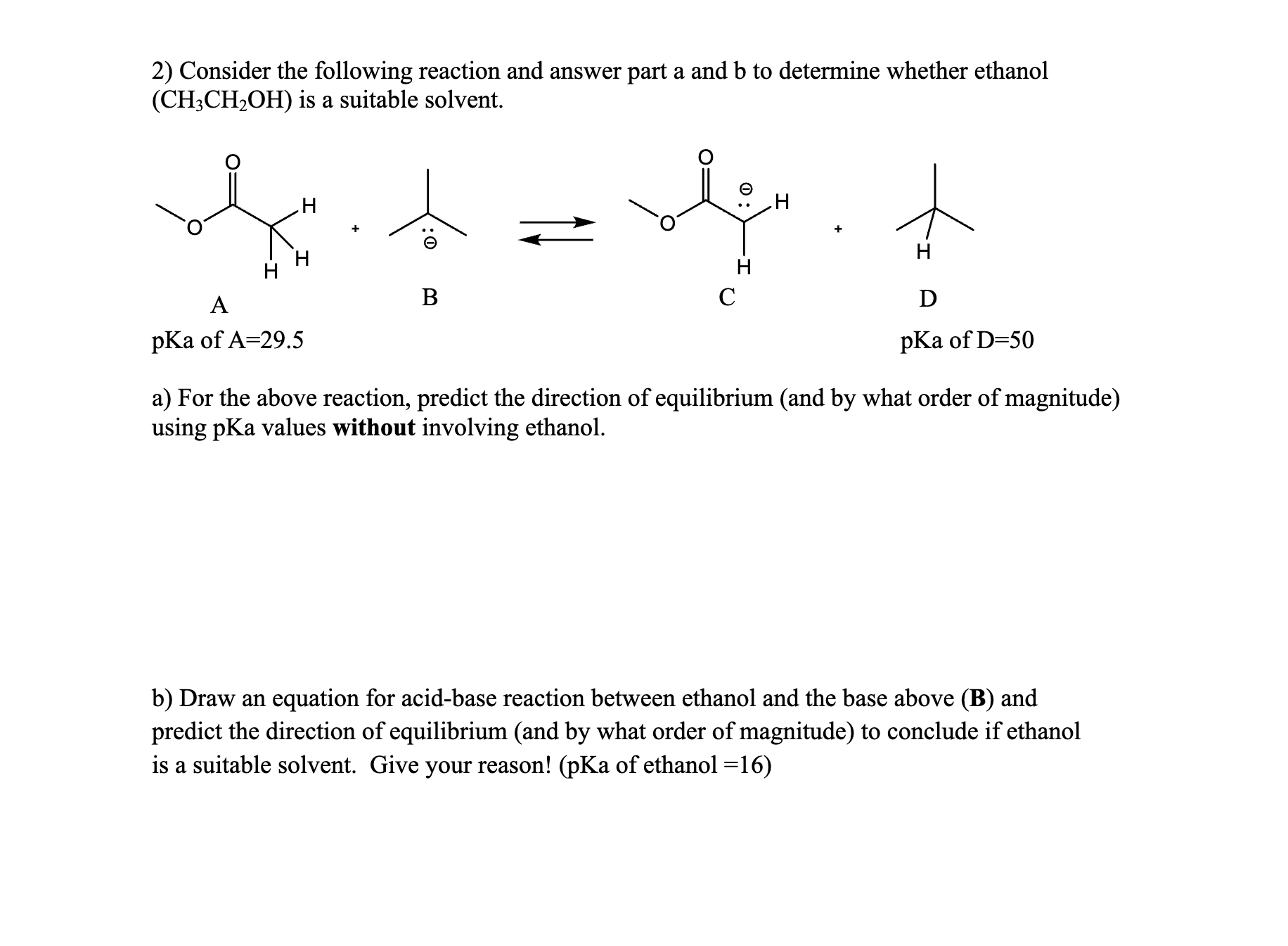 Solved Consider the following reaction and answer part a and | Chegg.com