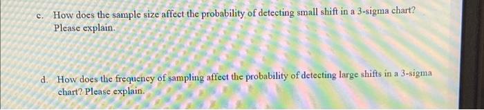 Solved c. How does the sample size affect the probability of | Chegg.com