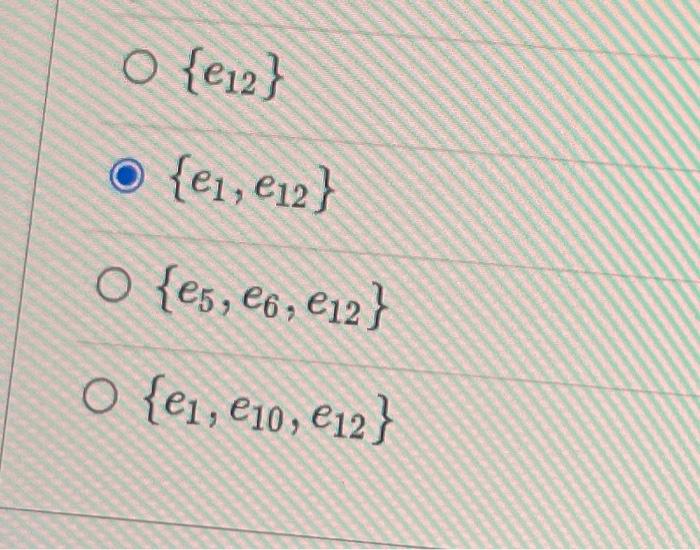 Solved For the following graph find all the loops:{e12} | Chegg.com