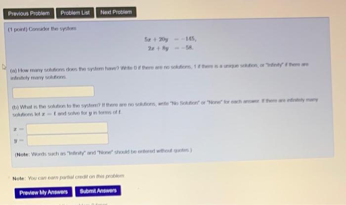 Solved Previous Problem Probler List Next Probler (1 point) | Chegg.com
