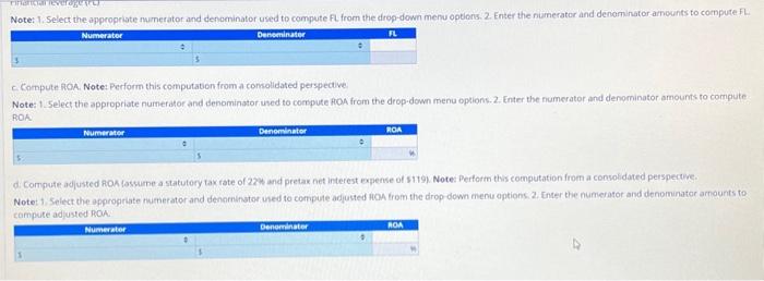 Solved Compute Measures for DuPont Disaggregation Analysis | Chegg.com