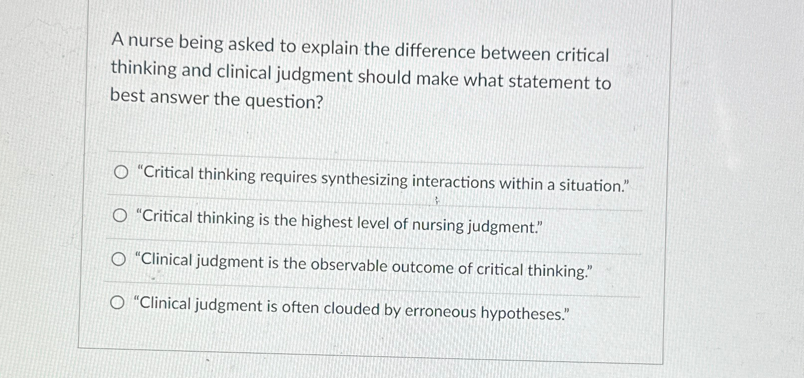 Solved A nurse being asked to explain the difference between | Chegg.com