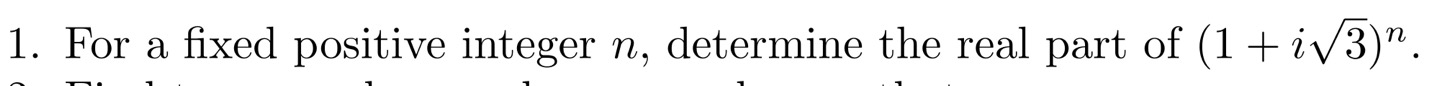 Solved For A Fixed Positive Integer N ﻿determine The Real