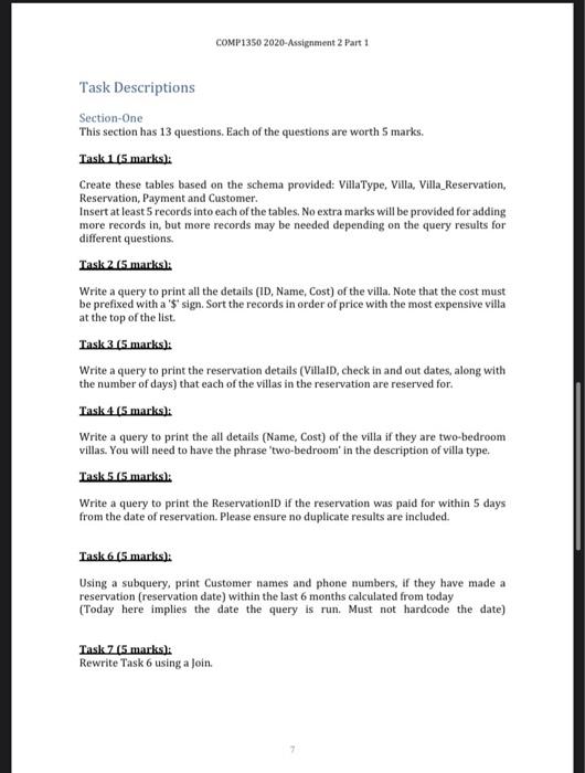 Solved Comp1350 2020 Assignment 2 Part 1 Case Background