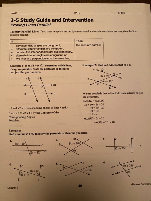 Solved NAME DATE PERIOD 3 5 Study Guide And Intervention Chegg