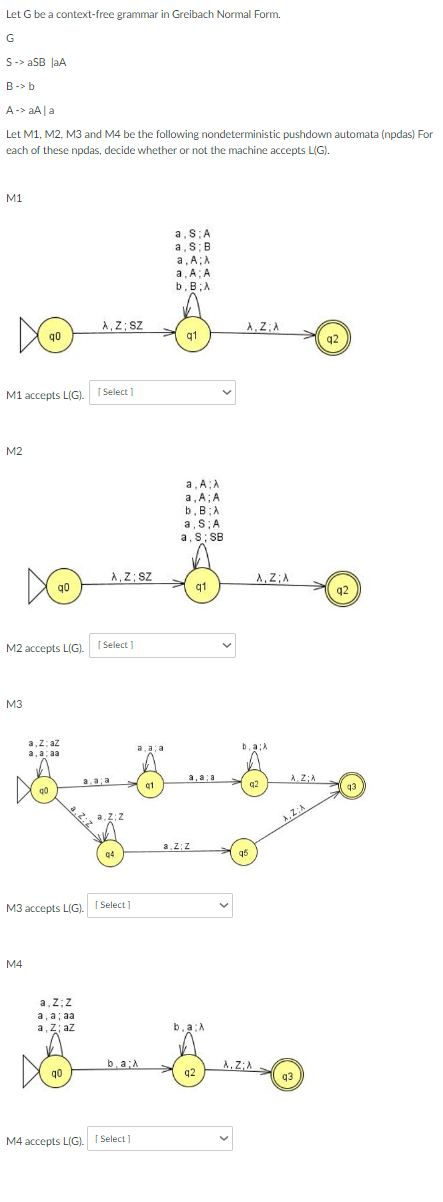 Solved Let G ﻿be a context-free grammar in Greibach Normal | Chegg.com