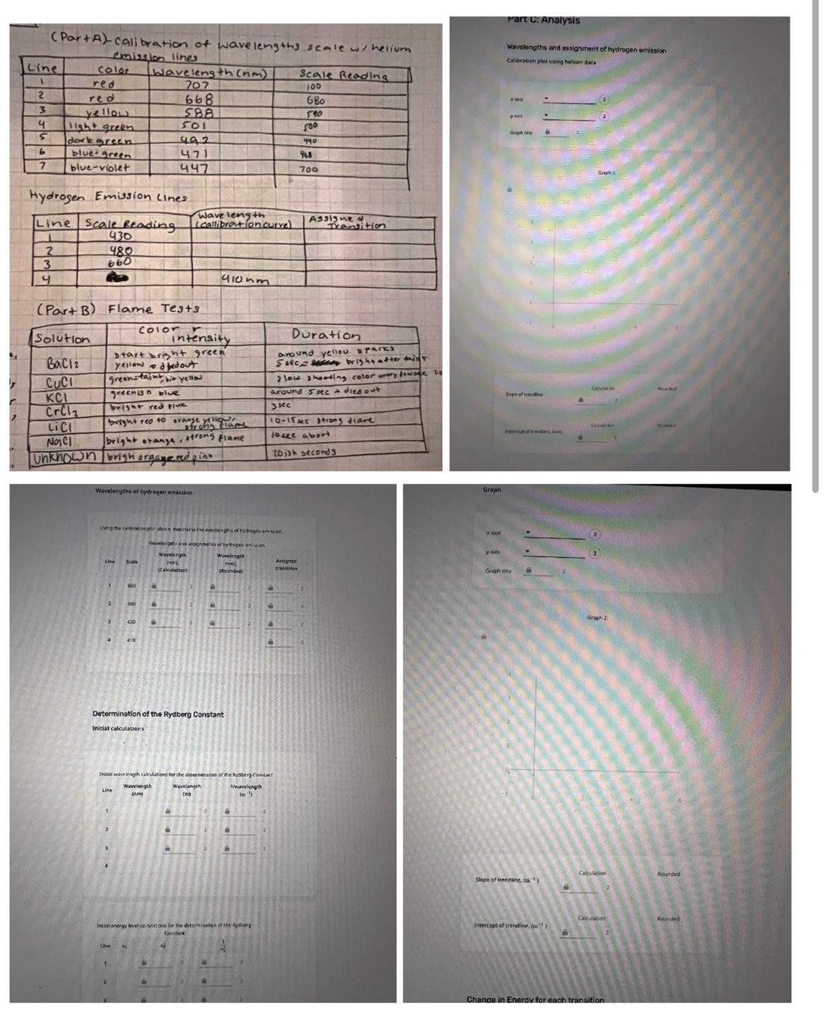 (Par+A)-calibration of wavelengths scale w/ ﻿helium | Chegg.com