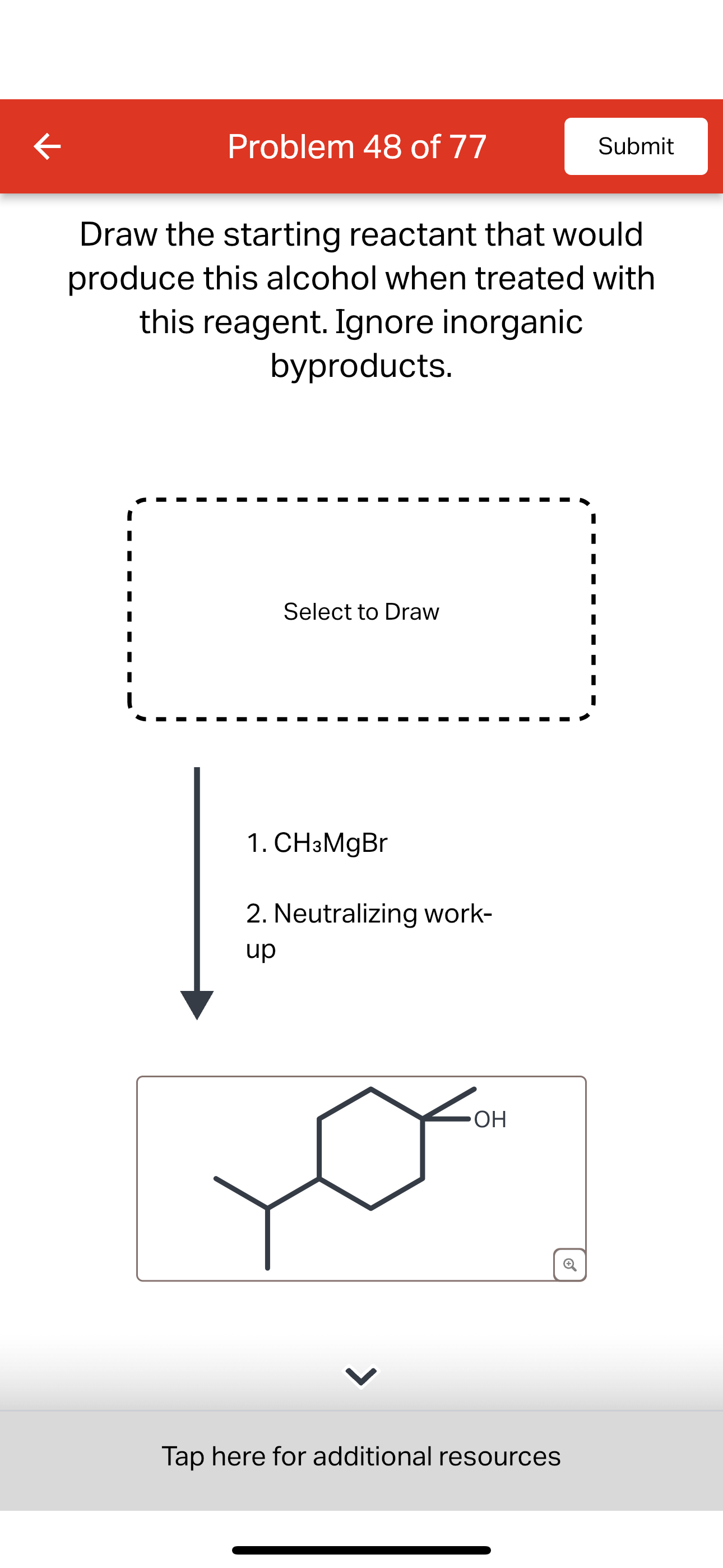 Solved Draw the starting reactant that wouldproduce this | Chegg.com