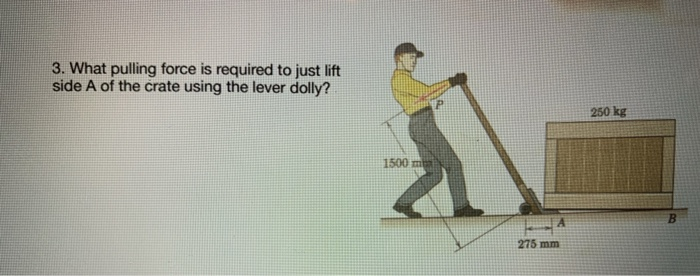 Solved 3. What pulling force is required to just lift side A | Chegg.com