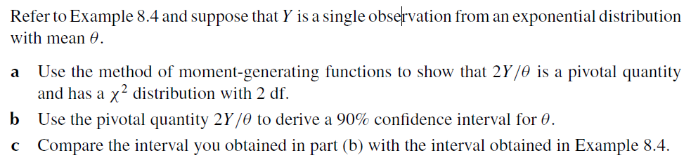Solved The pdf is given as the exponential distribution | Chegg.com