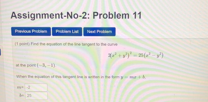 Solved Assignment-No-2: Problem 11 Previous Problem Problem | Chegg.com