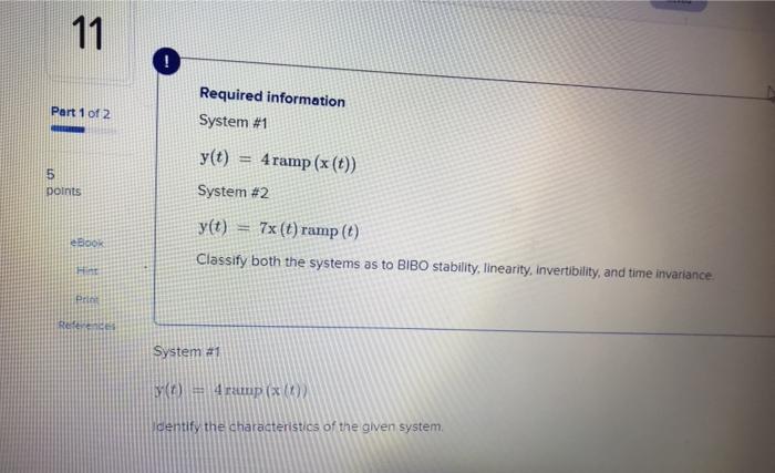 Solved 11 ! Part 1 of 2 Required information System #1 5 | Chegg.com