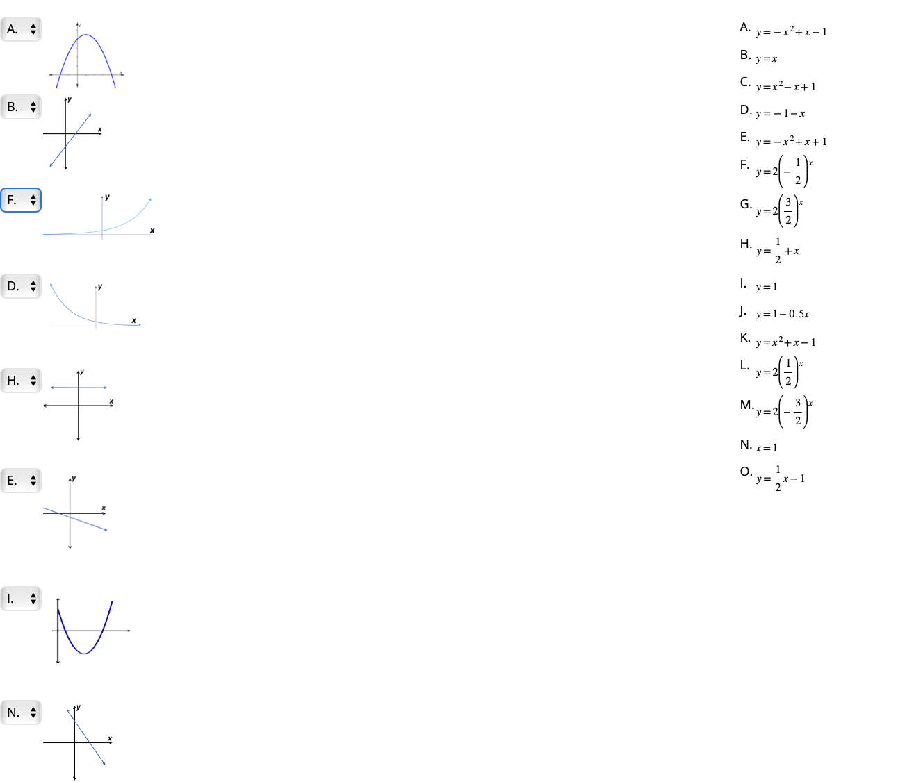 Solved match graph to | Chegg.com