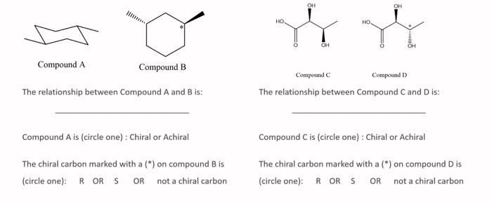 Solved Compound C Compound D The relationship between | Chegg.com