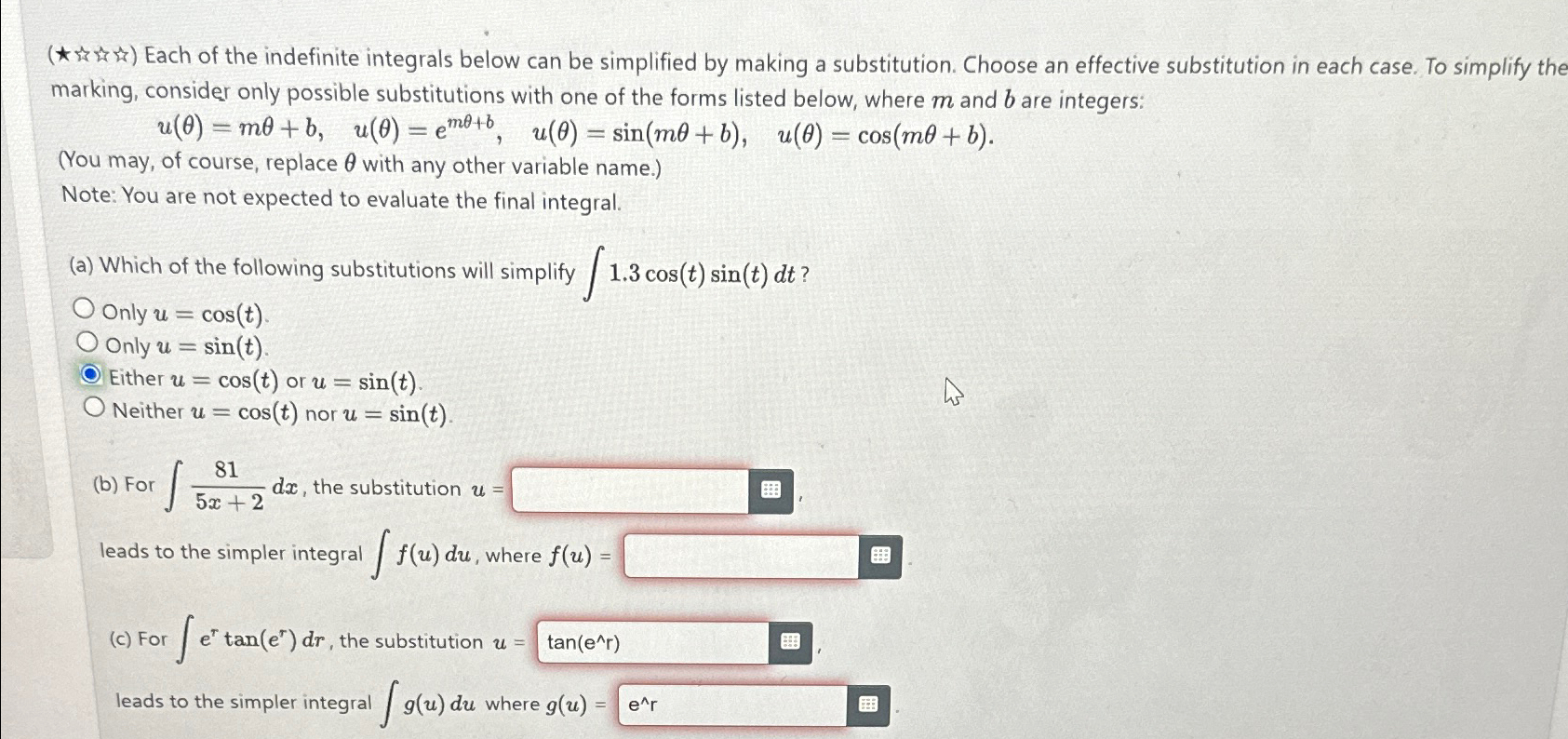 Solved marking, consider only possible substitutions with | Chegg.com
