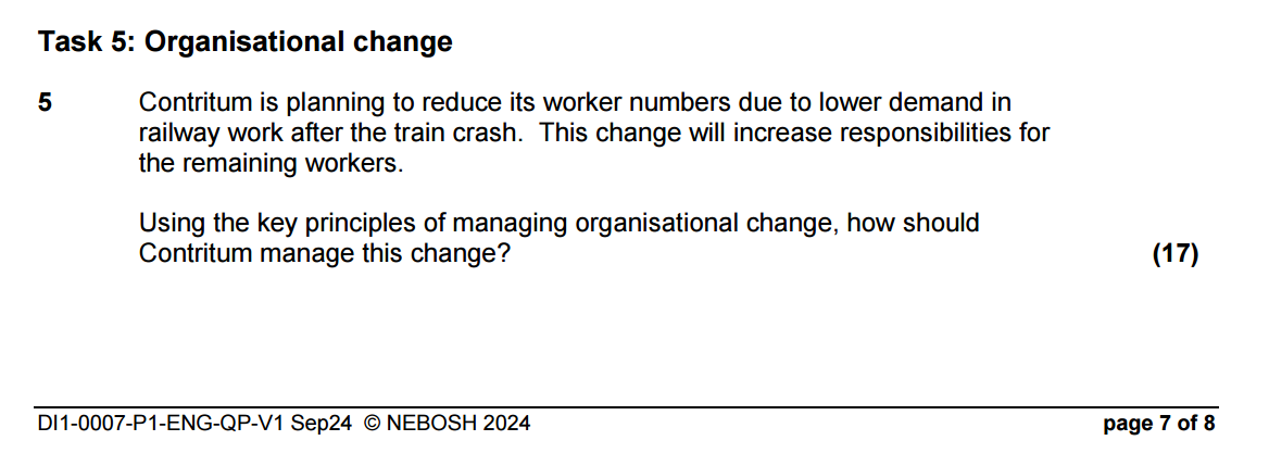 Solved Task 5: Organisational change5 ﻿Contritum is planning | Chegg.com