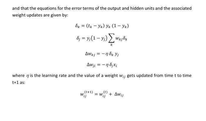 Solved Consider The Mlp Network Of Figure Q1 The Network
