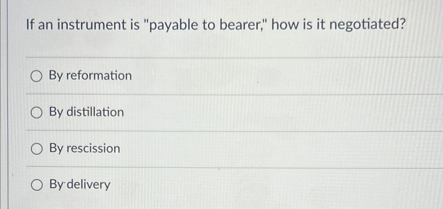 Solved If an instrument is "payable to bearer," how is it | Chegg.com