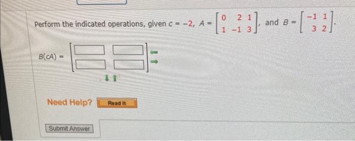 Solved Perform the indicated operations, given | Chegg.com