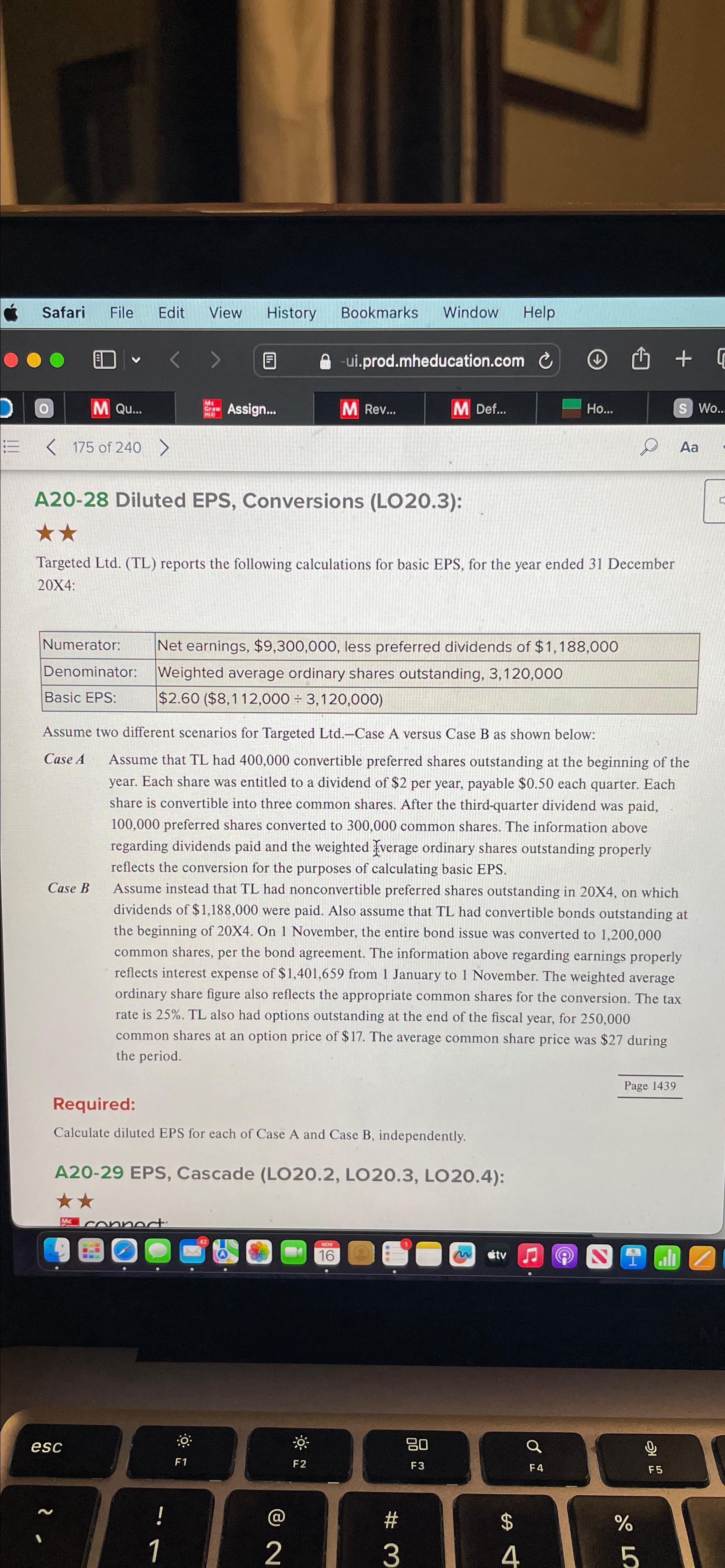 Solved A20-28 ﻿Diluted EPS, Conversions | Chegg.com