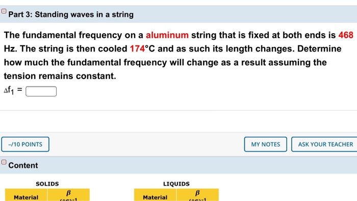 Solved Part 3: Standing waves in a string The fundamental | Chegg.com