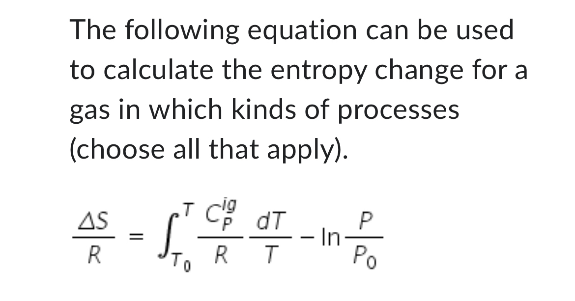 Solved The following equation can be used to calculate the | Chegg.com