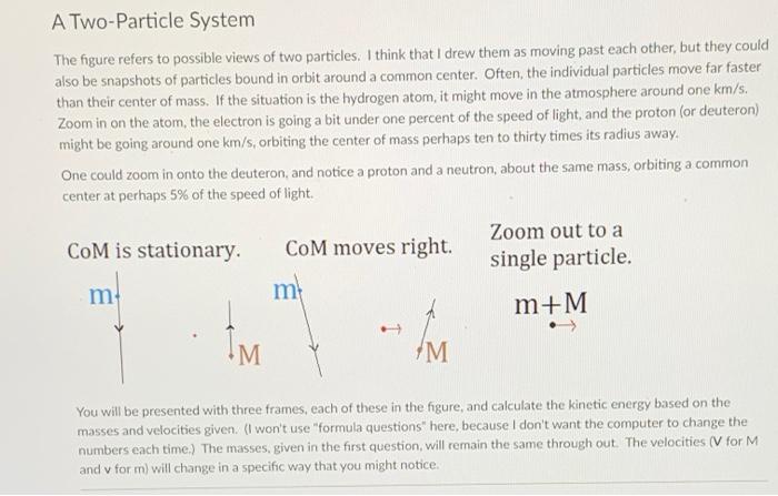 Solved A Two-Particle System The figure refers to possible | Chegg.com