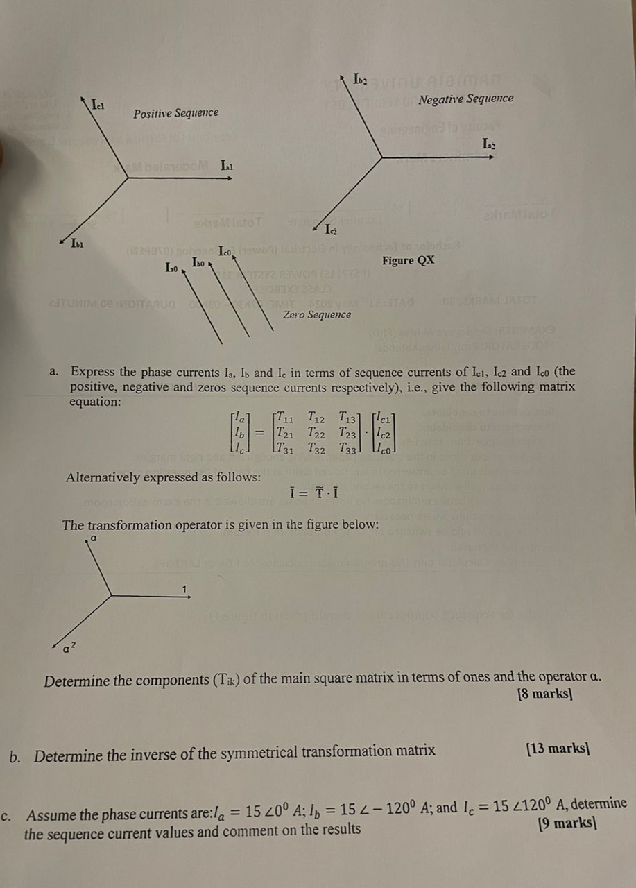 Solved consider the sequence components of current given in | Chegg.com