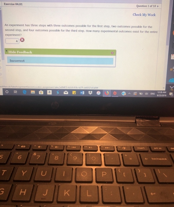 Solved Exercise 04.01 Question 1 of 10 Check My Work An | Chegg.com