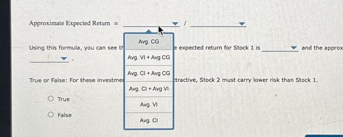 Solved Understanding the Returns From Investing When buying | Chegg.com