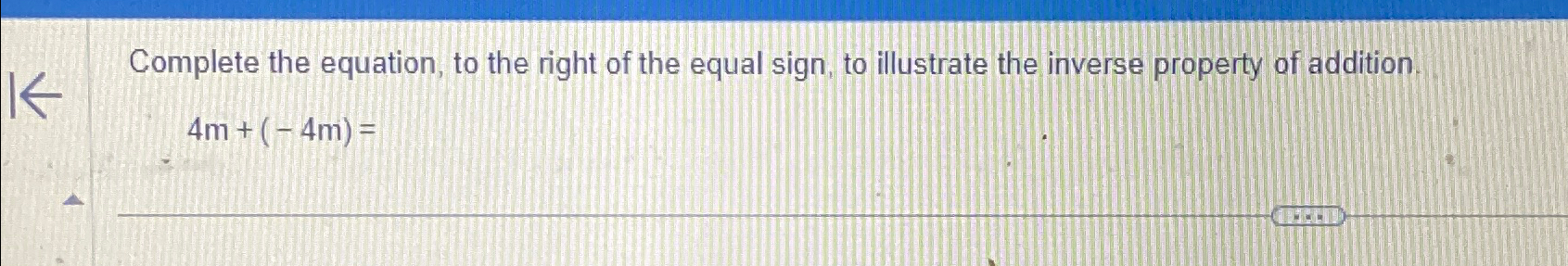 Solved Complete the equation, to the right of the equal | Chegg.com