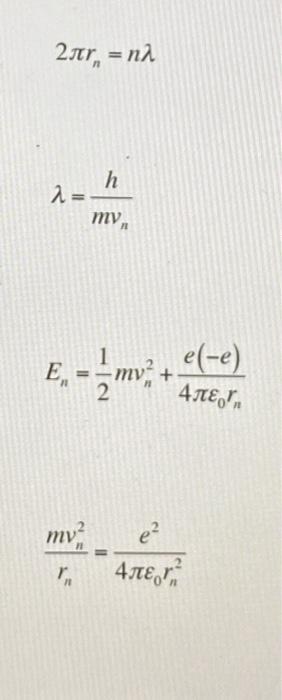 Solved combine the 4 equations to obtain the "rn" equation, | Chegg.com