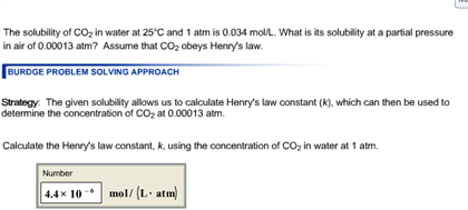 Solved The solubility of CO2 in water at 25 degree C and 1 | Chegg.com