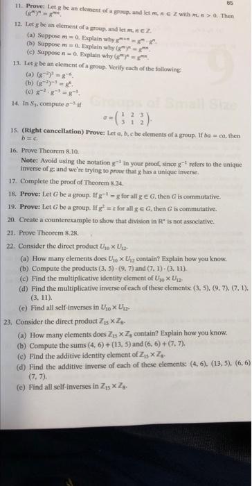Solved How do you find self inverses and how do you find | Chegg.com