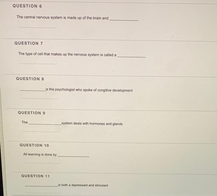 Solved QUESTION 6 The central nervous system is made up of | Chegg.com