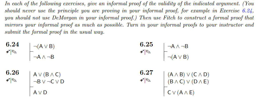 Solved 6.27 ﻿informal proof only. pls give good | Chegg.com